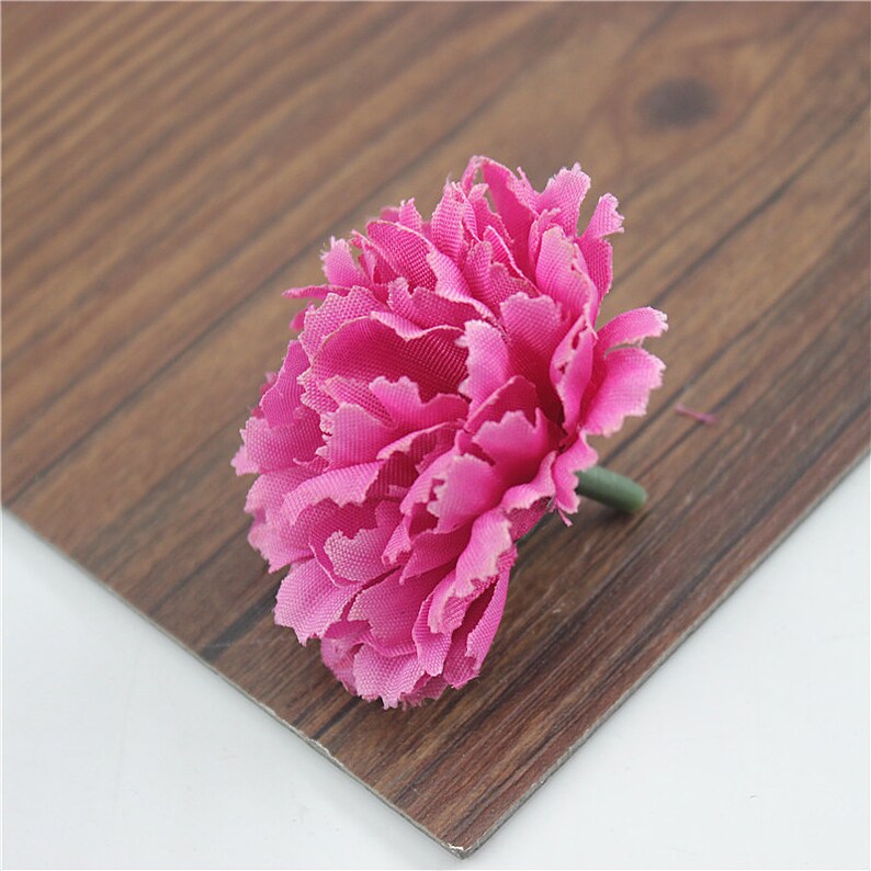 20 Pcs Silk Flower Heads Carnation Flowers Quality Bulk | Etsy