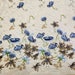 1 Yard Gauze Luxurious Blue Flower Embroidered Lace Fabric for Dress ...