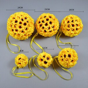 Artificial Sunflower Ball,wedding Flower Balls, Fake Sunflower ...