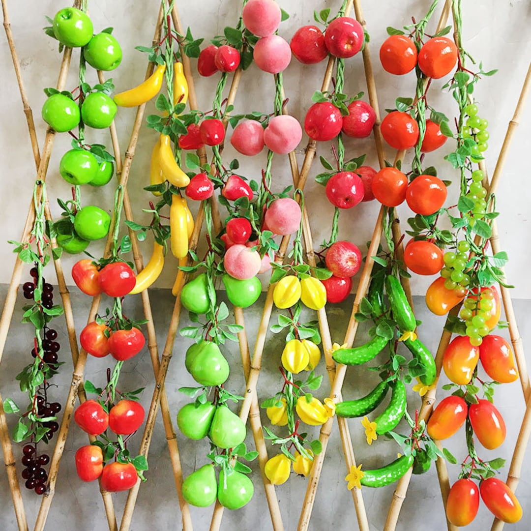 Artificial Vegetable String Fruit String, Corn, Pepper, Garlic, Apple ...