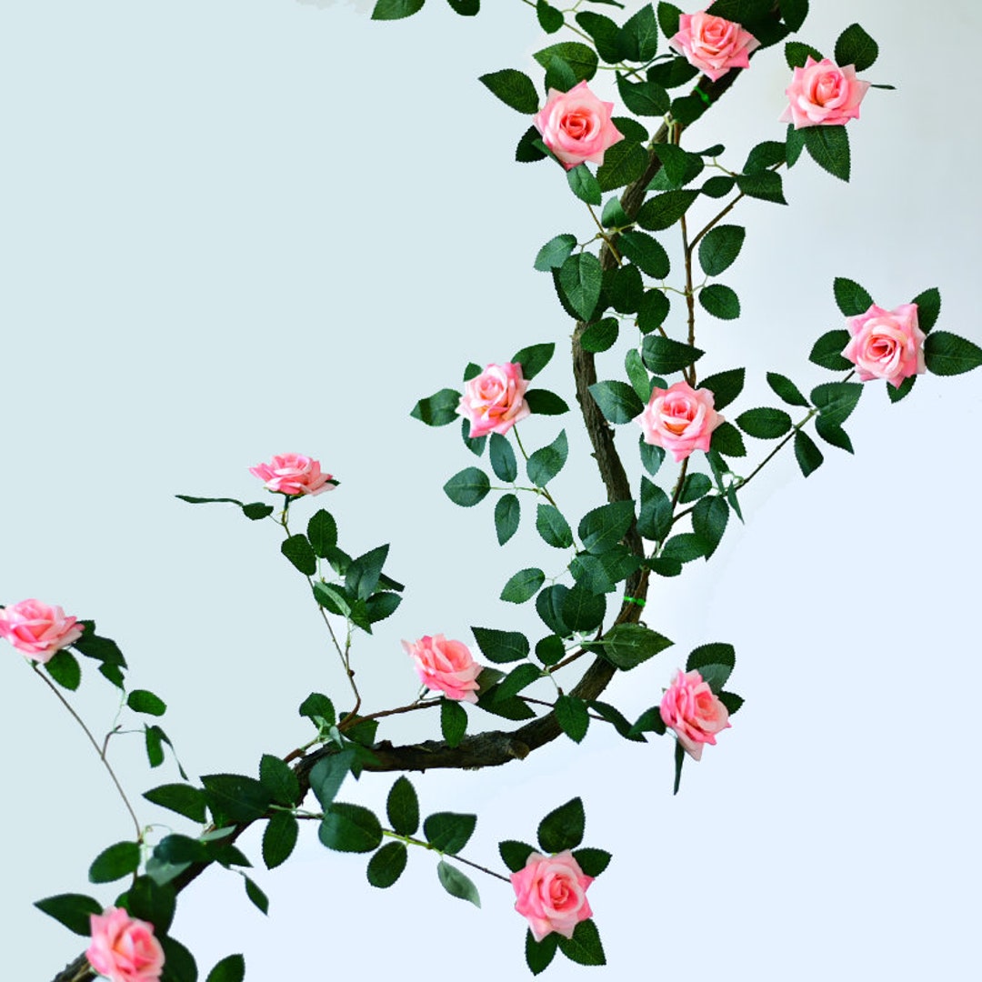 3 Colors Artificial Rose Vine Hanging Decoration for Home Wall Decor ...