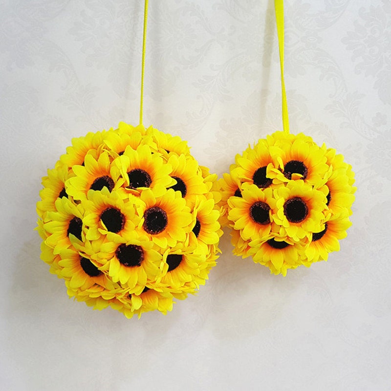 Big Yellow Ball Flowers - Etsy