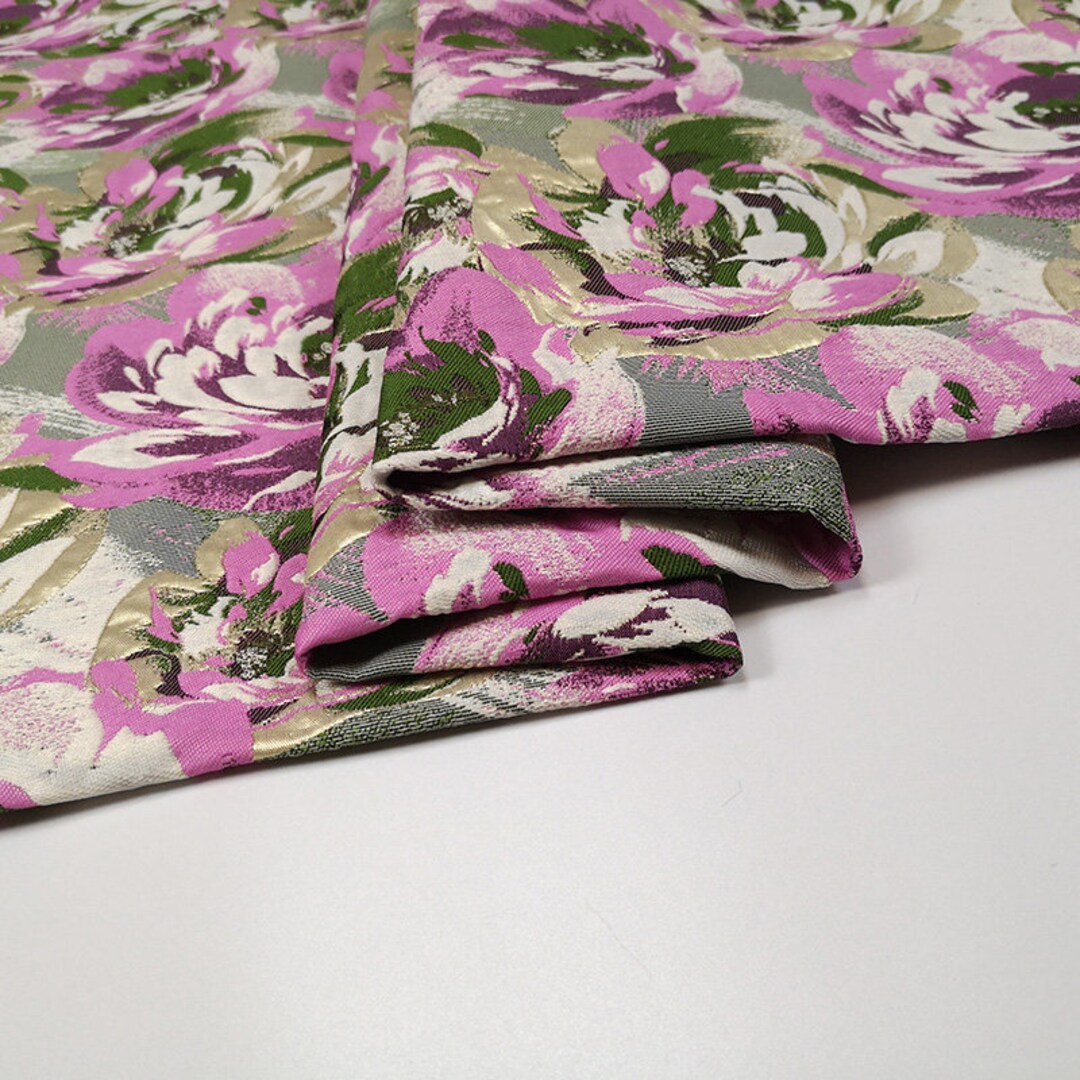 High Grade Elegant Solid Emboss Floral Brocade Clothing Fabric Solid ...