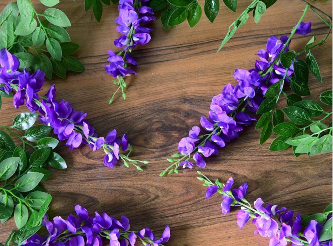 Flor de glicina artificial decoración colgante para la | Etsy