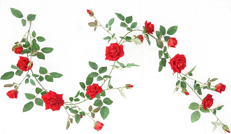 Red Artificial Rose Hanging Decoration for Home Wall - Etsy