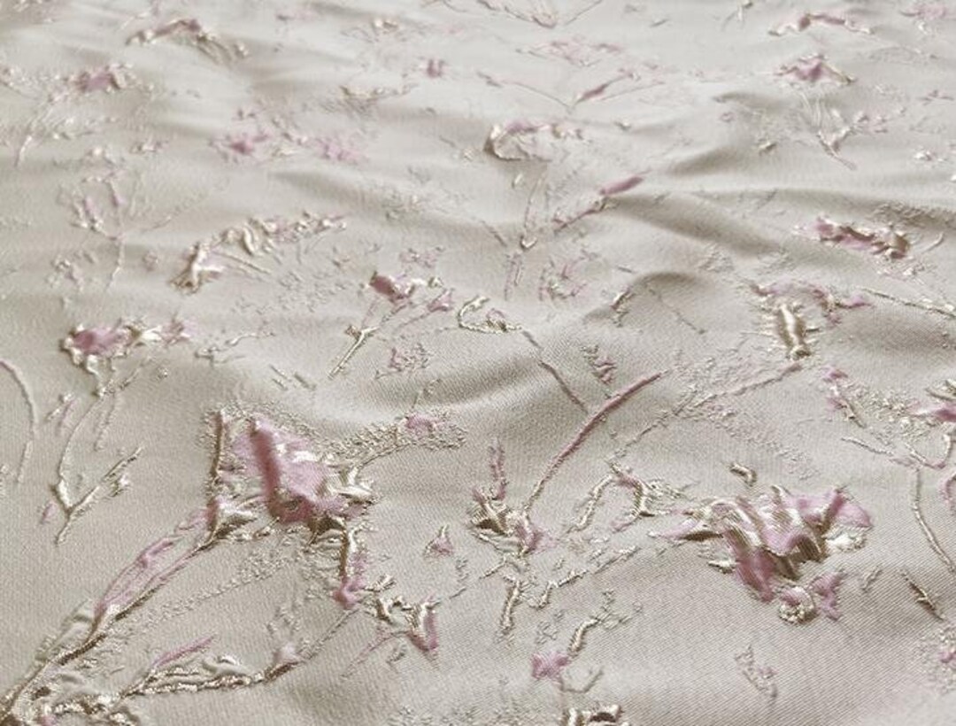 Elegant Gold Line Solid Floral Brocade Clothing Fabric High Grate ...