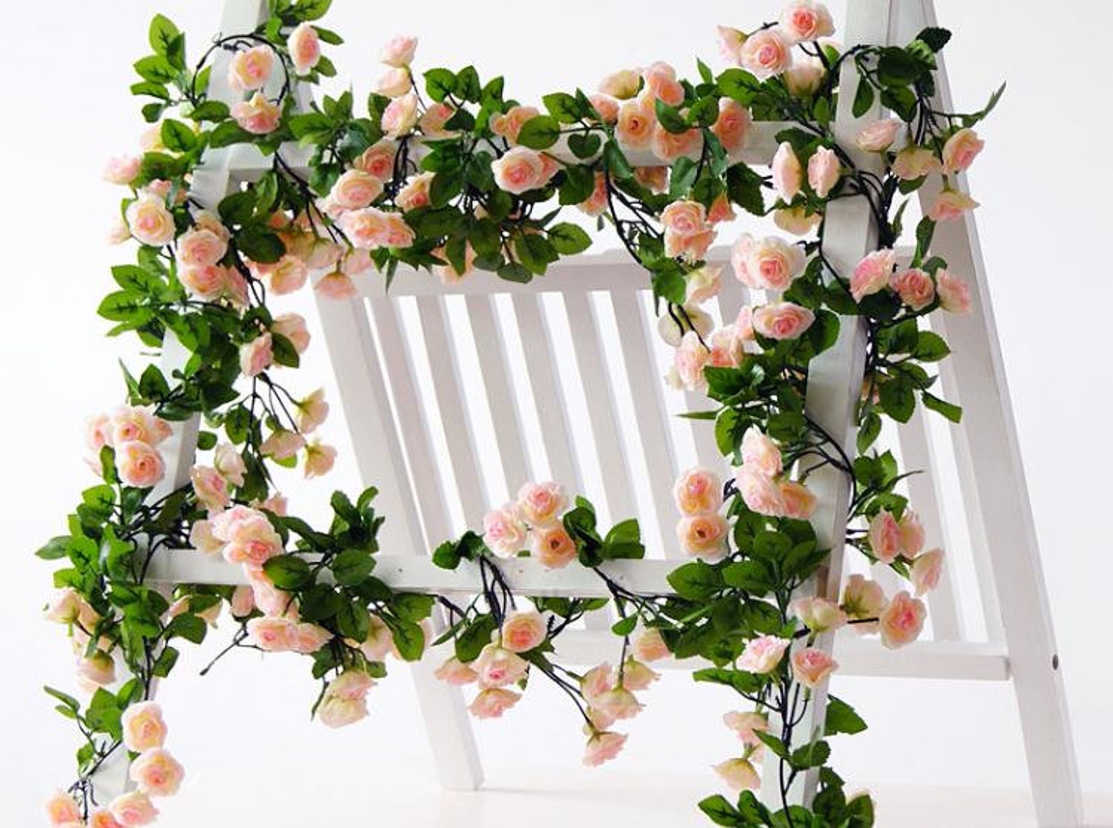 Pink Artificial Rose Vine Hanging Decoration for Home Wall | Etsy