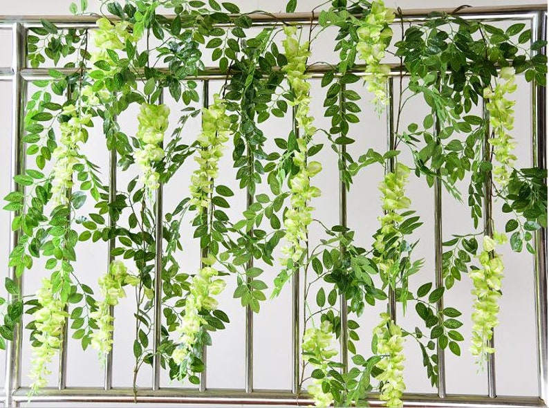 Flor de glicina artificial decoración colgante para la | Etsy