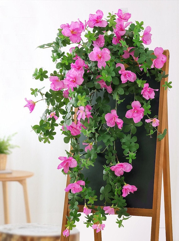 Artificial Rhododendron Fake Plant Wall Hanging Decor for - Etsy UK