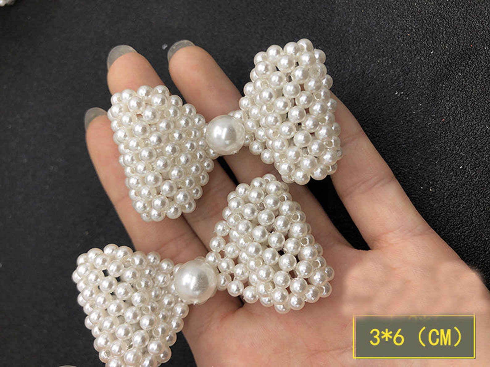White Pearl Beading Patch for Wedding DressSew-on Pearl | Etsy
