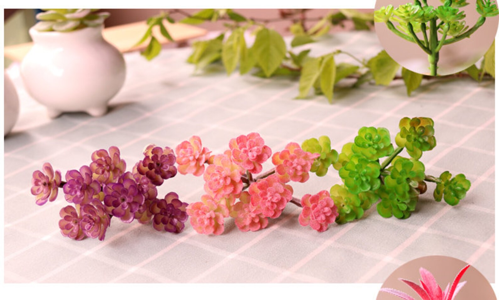 Artificial Flower Fake Succulent Plants for Home | Etsy