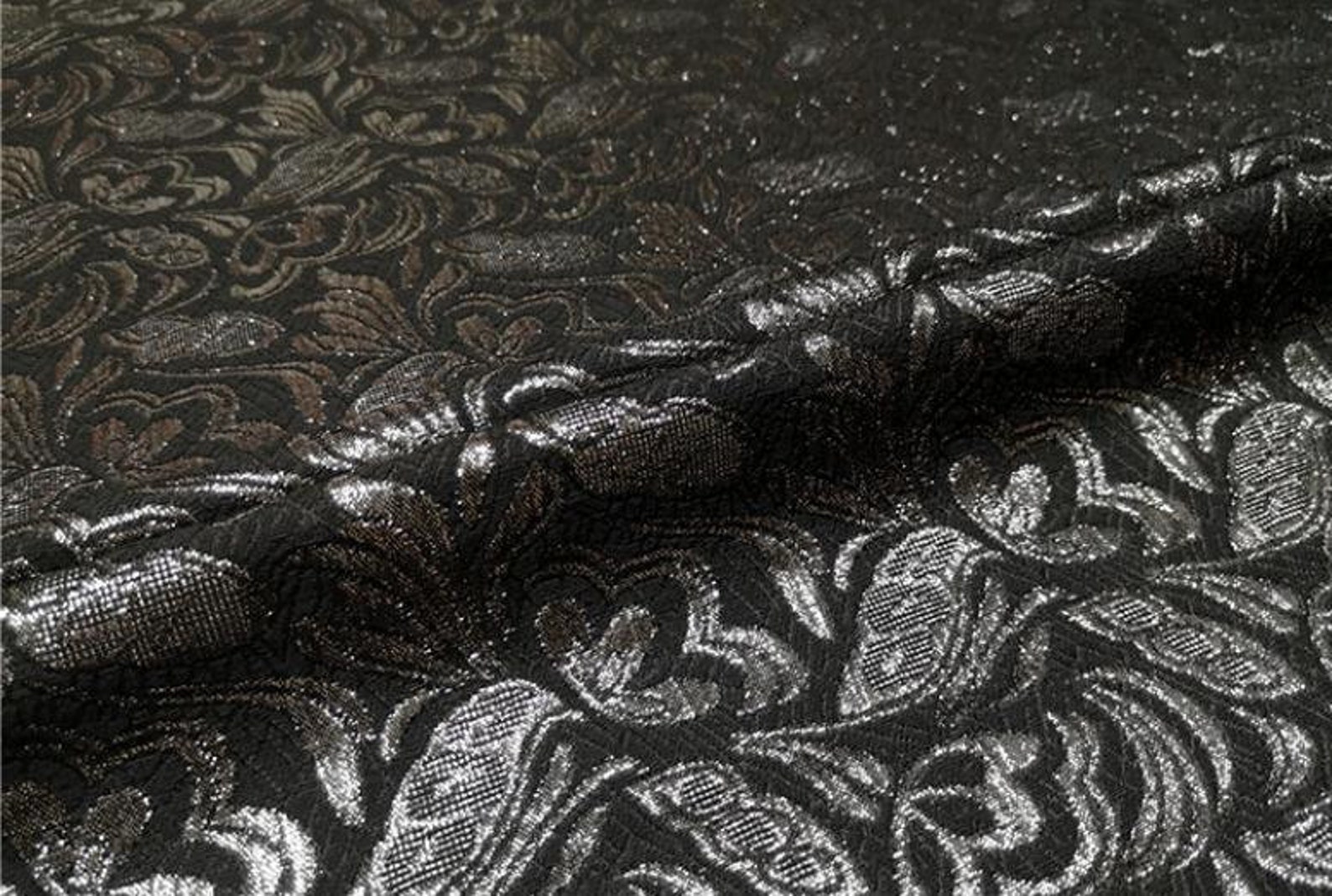 High Grade Elegant Black Relief Texture Floral Brocade - Etsy