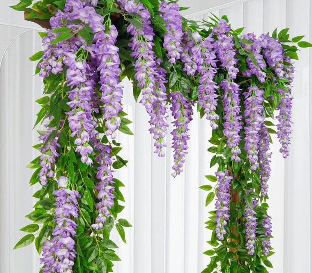 Artificial Wisteria Flower Vine Decoration for Wedding Decor,purple ...
