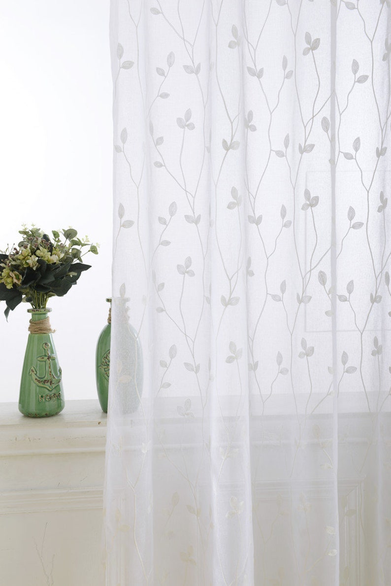 1 Yard White Yarn Leaf Floral Embroidery Lace Fabriclace - Etsy