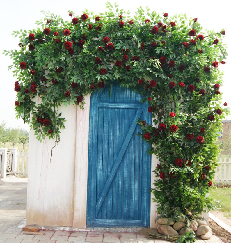 Red Artificial Rose Hanging Decoration for Home Wall - Etsy