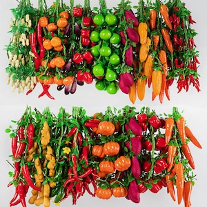 Artificial Vegetable String Fruit String, Corn, Pepper, Garlic, Apple ...