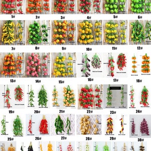 Artificial Vegetable String Fruit String, Corn, Pepper, Garlic, Apple ...