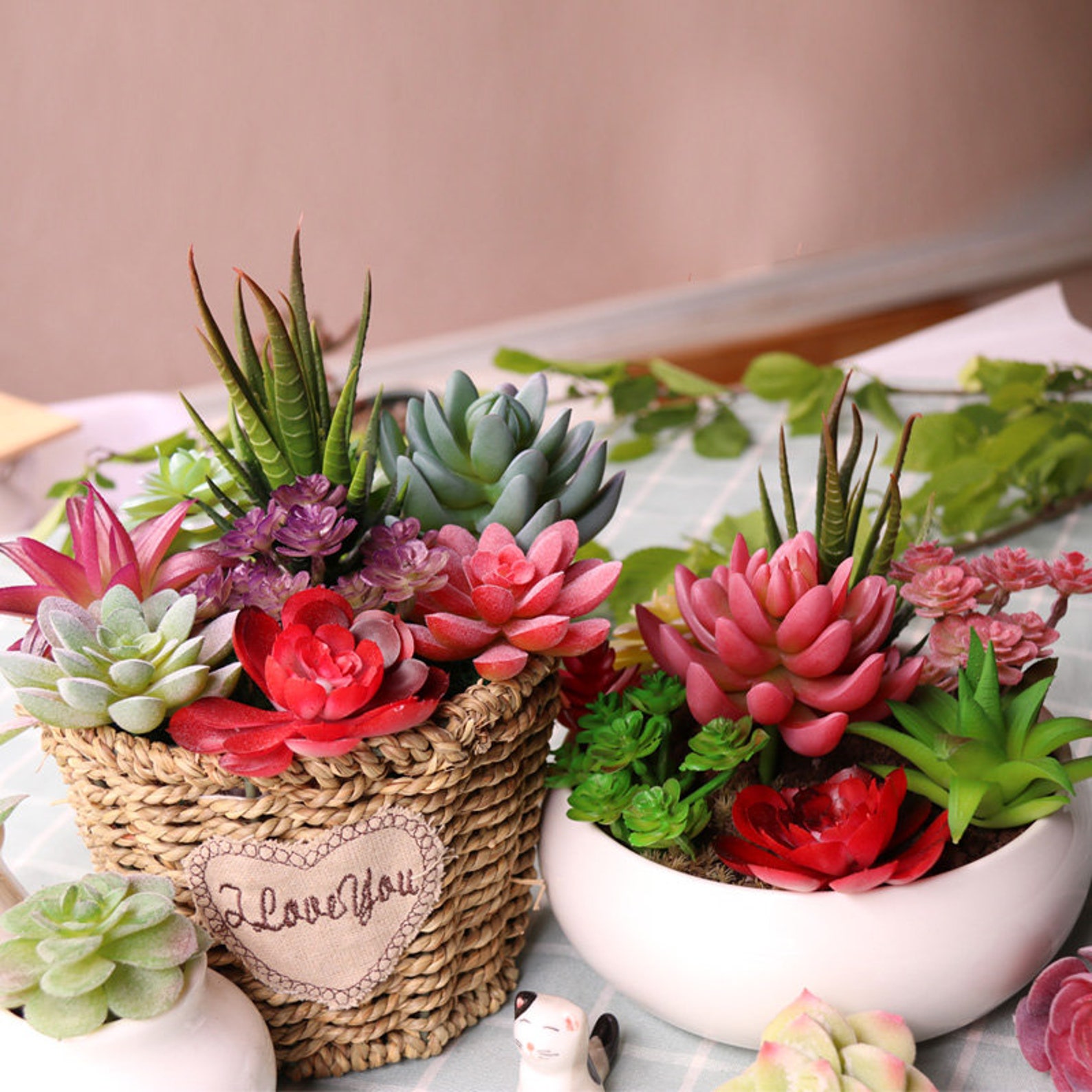 Artificial Flower Fake Succulent Plants for Home - Etsy