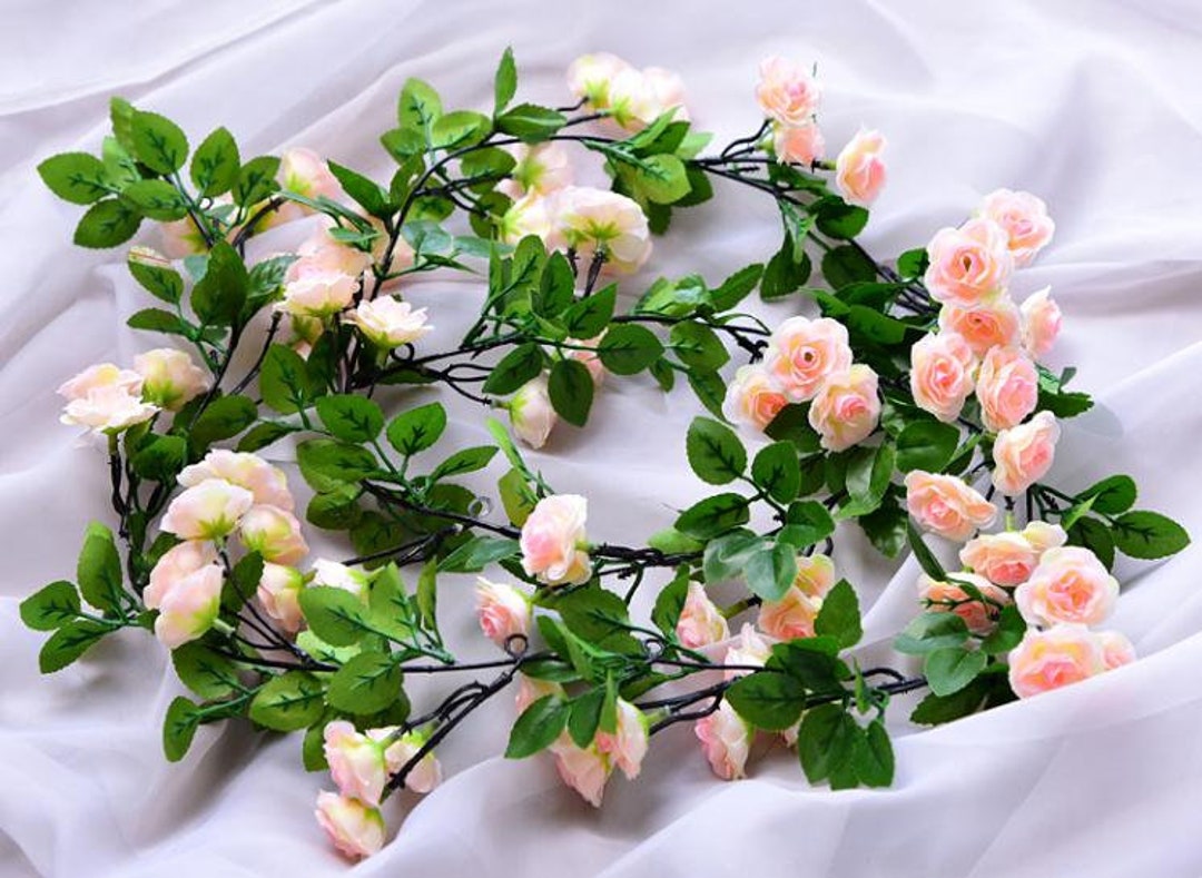 Pink Artificial Rose Vine Hanging Decoration for Home Wall Decor ...