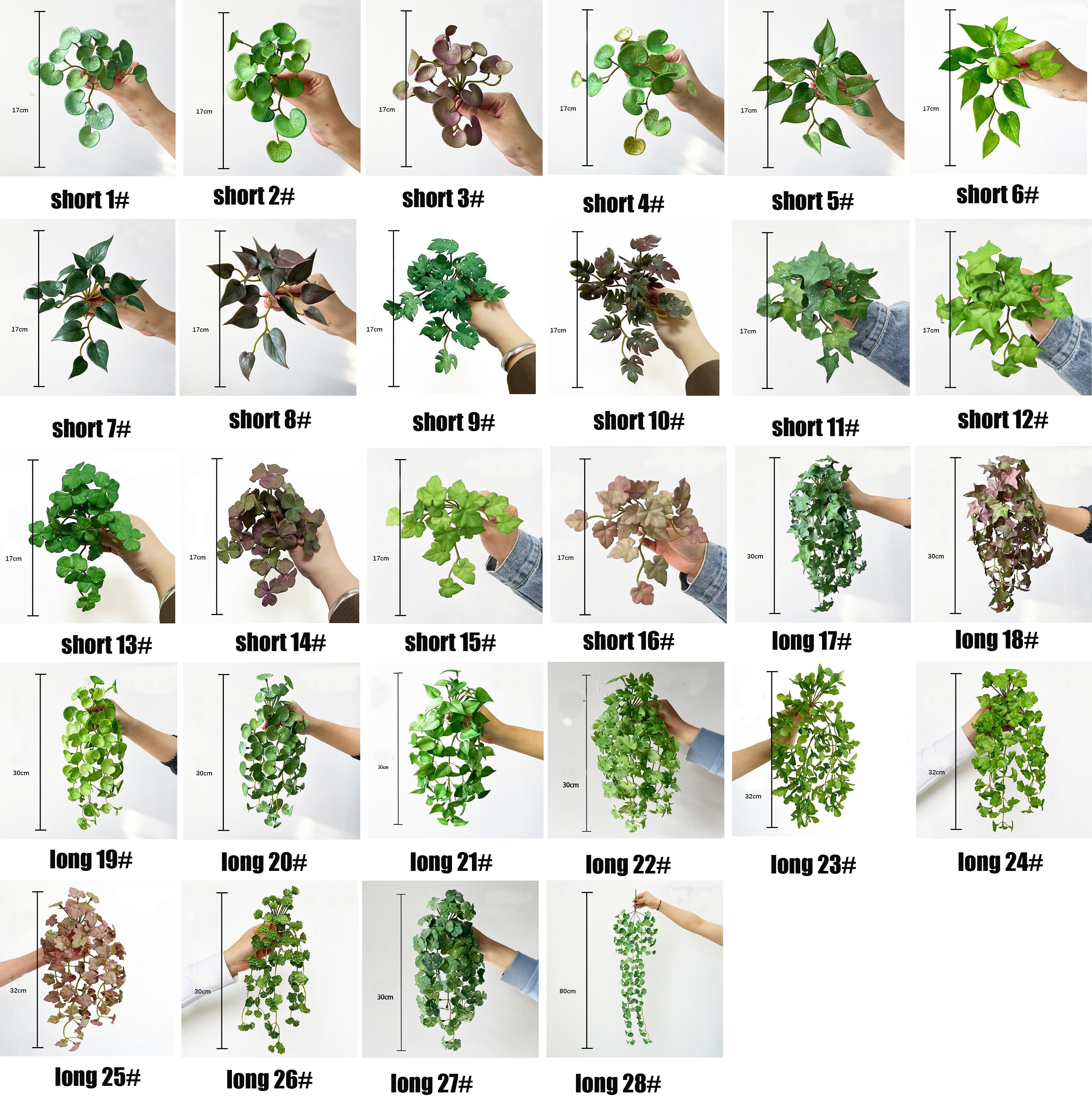 Artificial Green Plant Soft Rubber Feeling Copperwort Herb Leaves, Fake ...