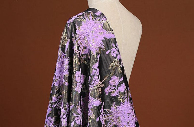 High Grade Multi-colored Elegant Gold Line Floral Brocade - Etsy