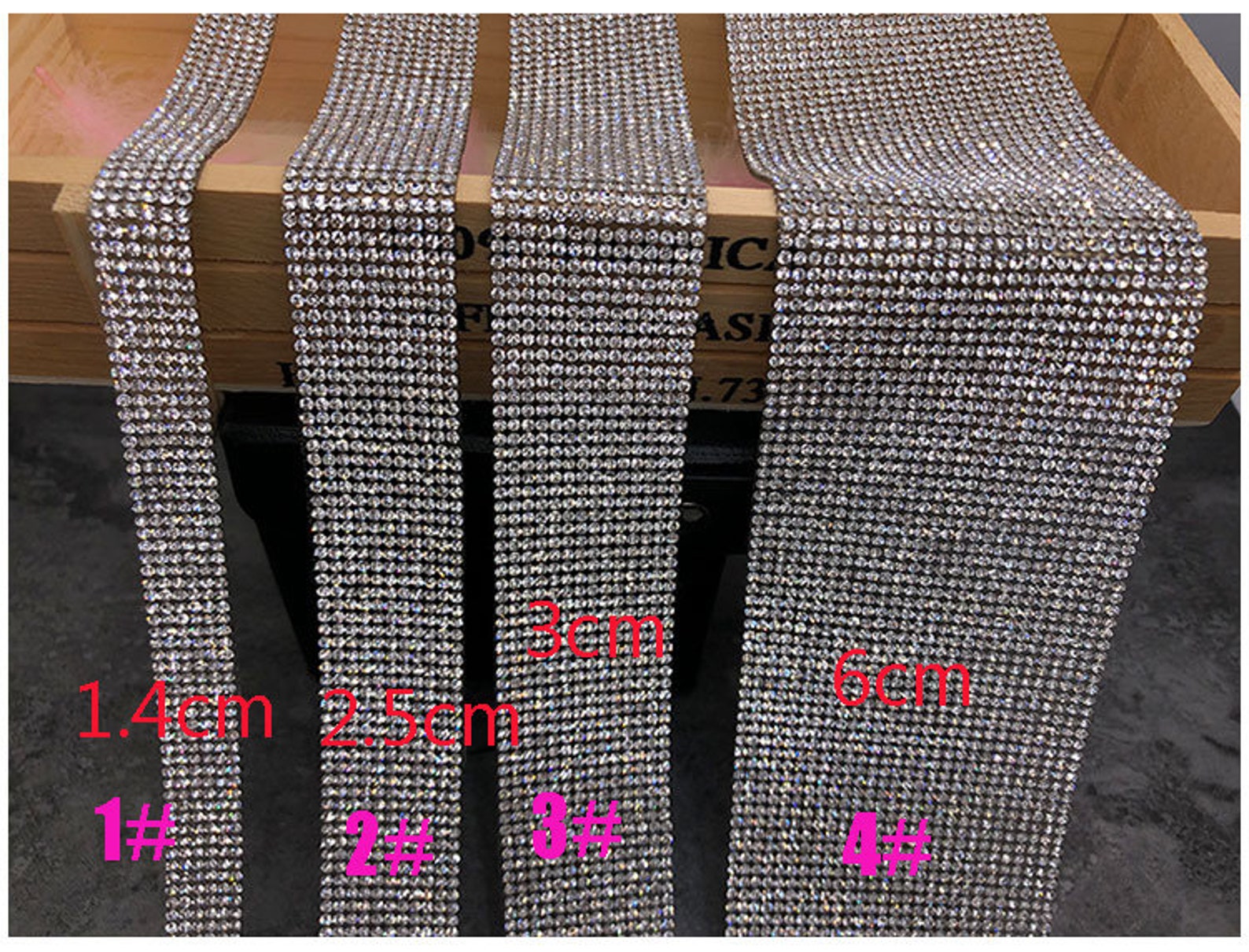 Iron-on Clothes Rhinestone Strips DIY Pants Side Stickers Diamond ...