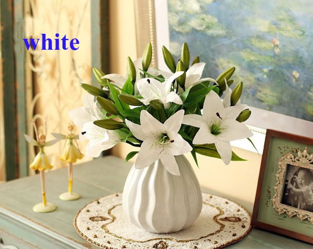 Artificial Flower Silk Lily Bouquets for Bridalwedding - Etsy