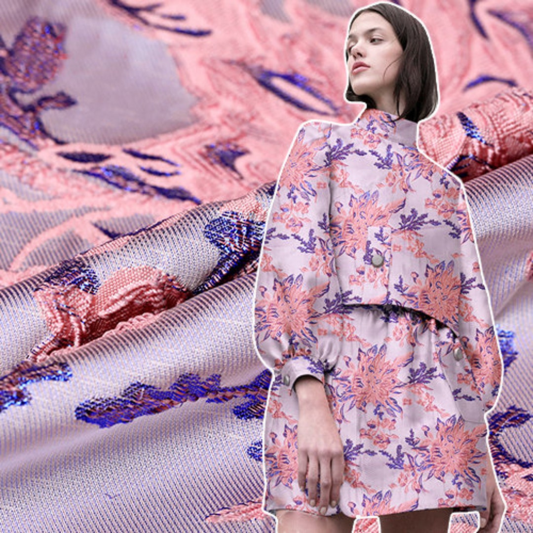 High Grade Multi-colored Elegant Gold Line Floral Brocade - Etsy