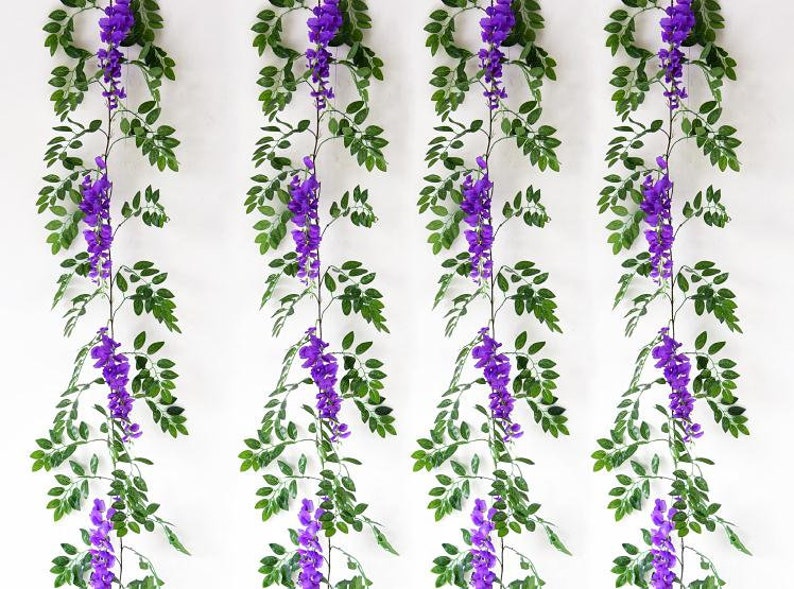 Flor de glicina artificial decoración colgante para la | Etsy