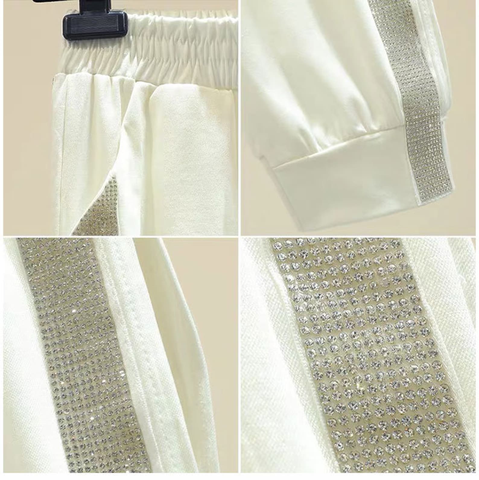 Iron-on Clothes Rhinestone Strips DIY Pants Side Stickers Diamond ...