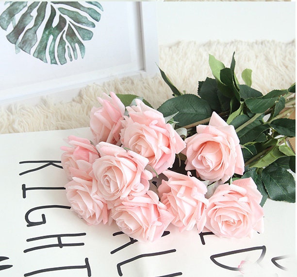 Real Touch Artificial Flower Moisturizing Rose Bouquets for | Etsy