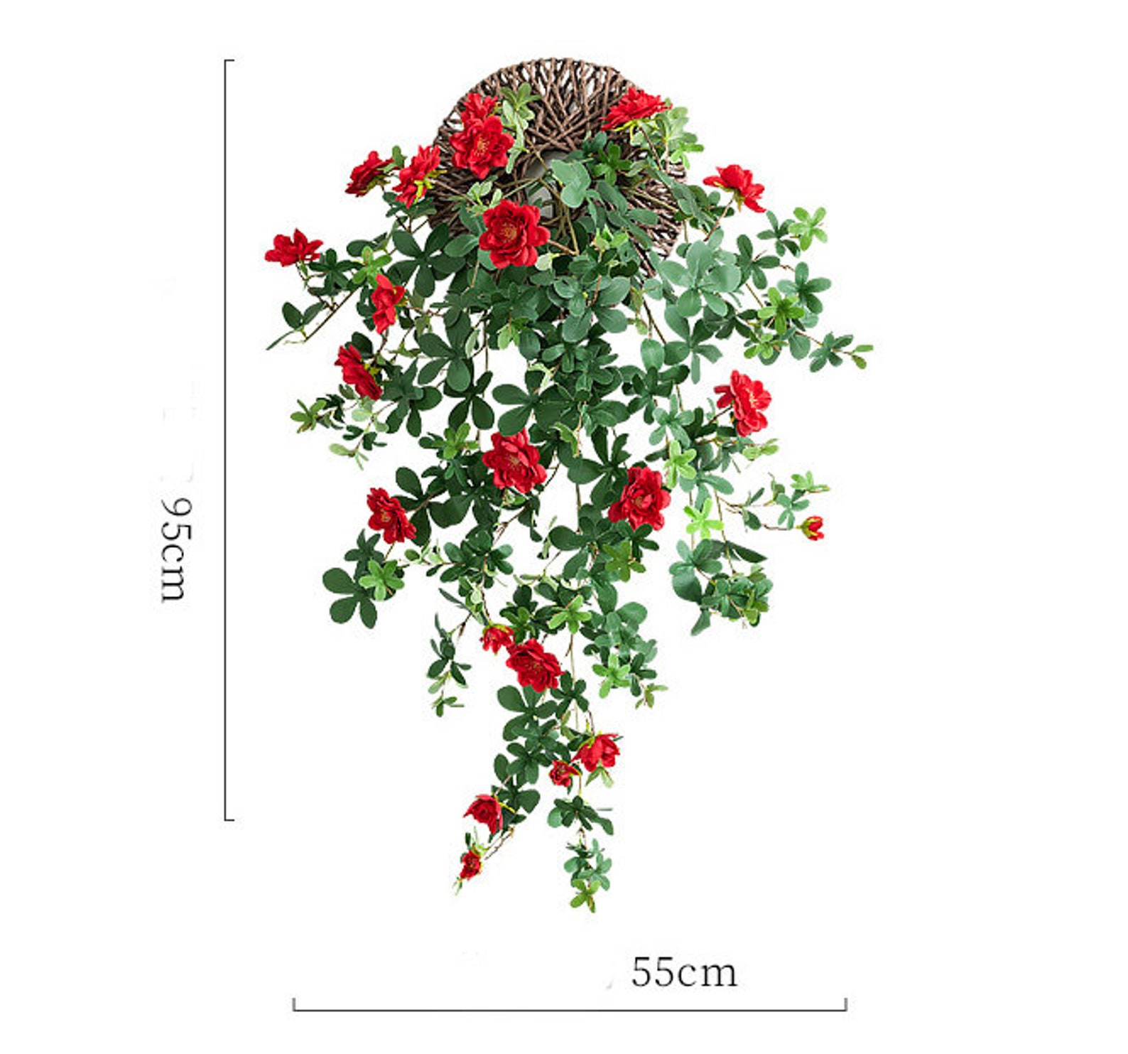 Artificial Rose Flower Fake Plant Wall Hanging Decor for - Etsy