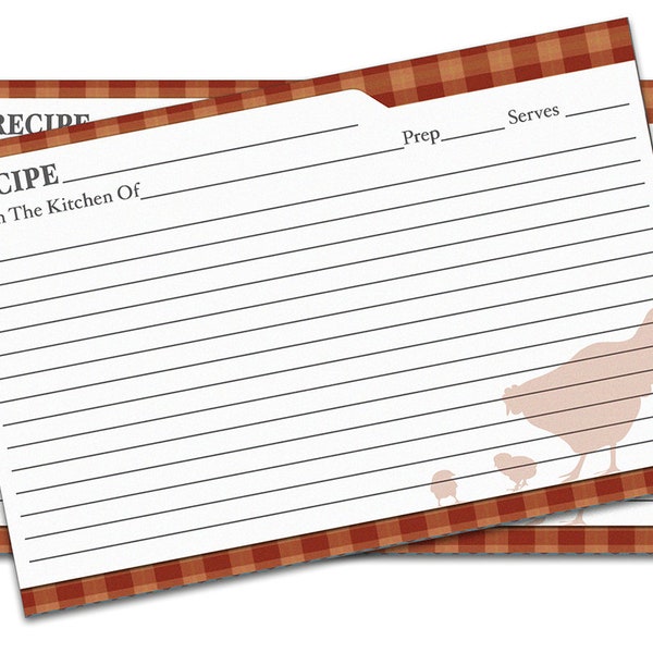 Rustic Recipe Cards - Etsy