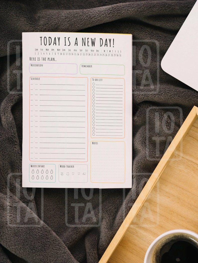 Printable A4 Daily Organizer, To-do List Tracker, Personal Planner ...