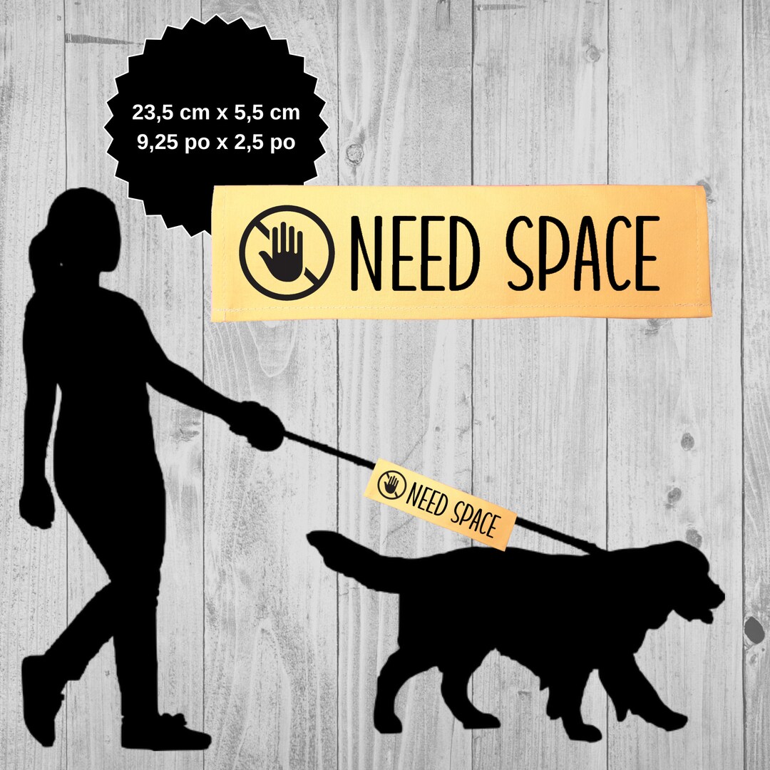 Reactive Dog - NEED SPACE Leash Sleeve for Reactive Dog - Warning ...