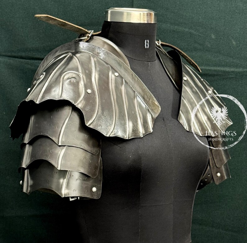 Medieval Nazgul Black Shoulder Armor Pair/black Gothic Shoulder Armor ...