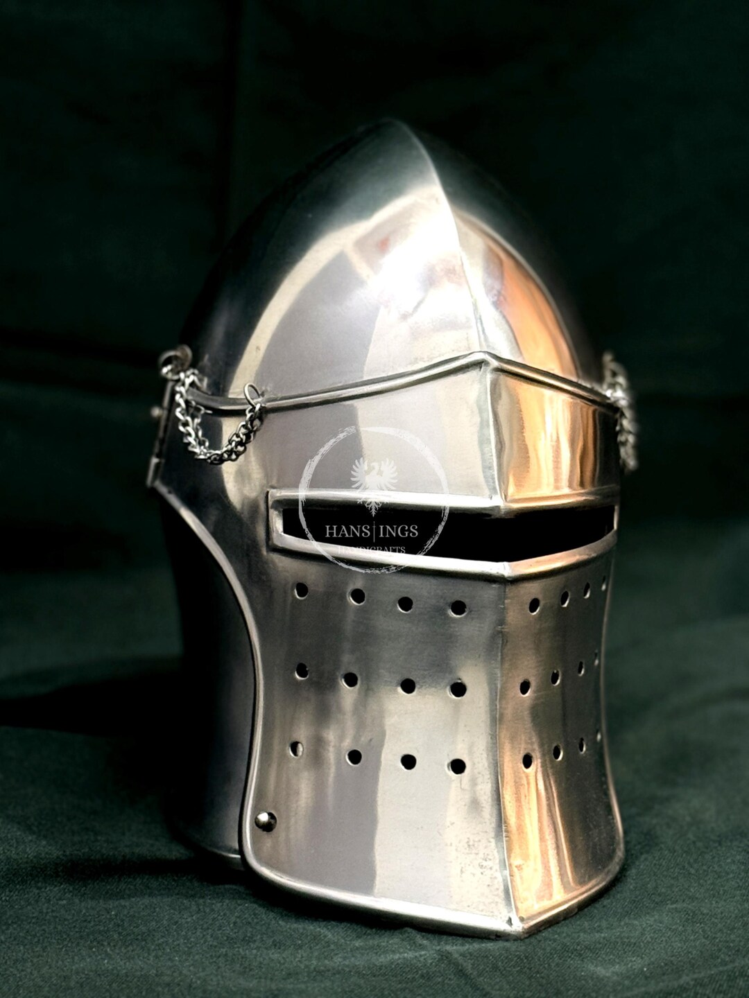 Handcrafted Medieval Barbuta Helmet/15th Century Italian Knight Armor ...