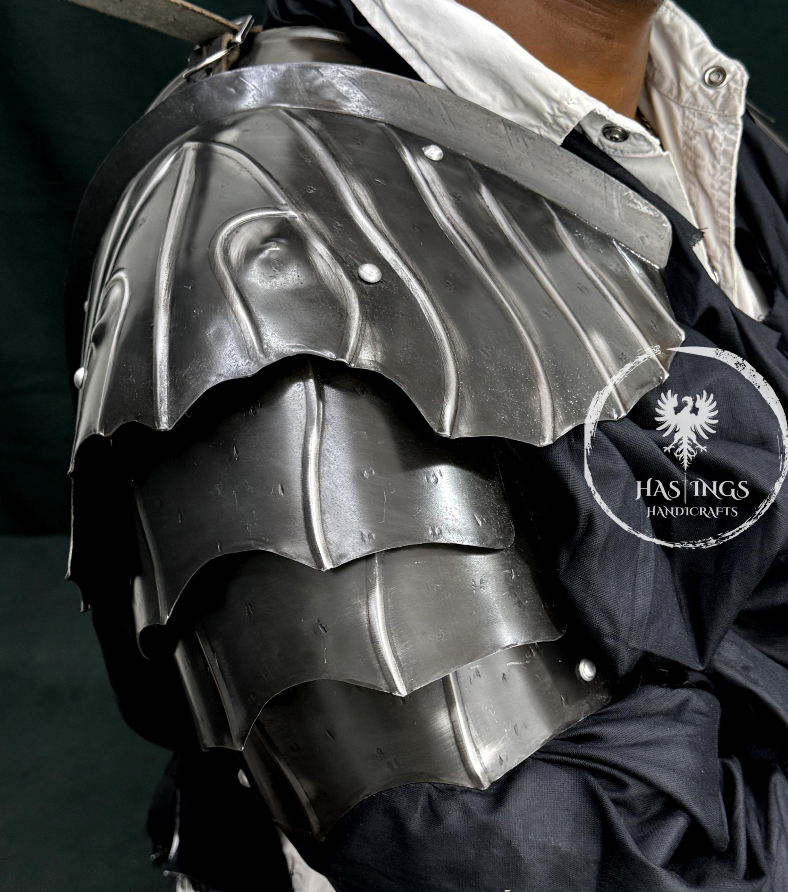 Medieval Nazgul Black Shoulder Armor Pair/black Gothic Shoulder Armor ...