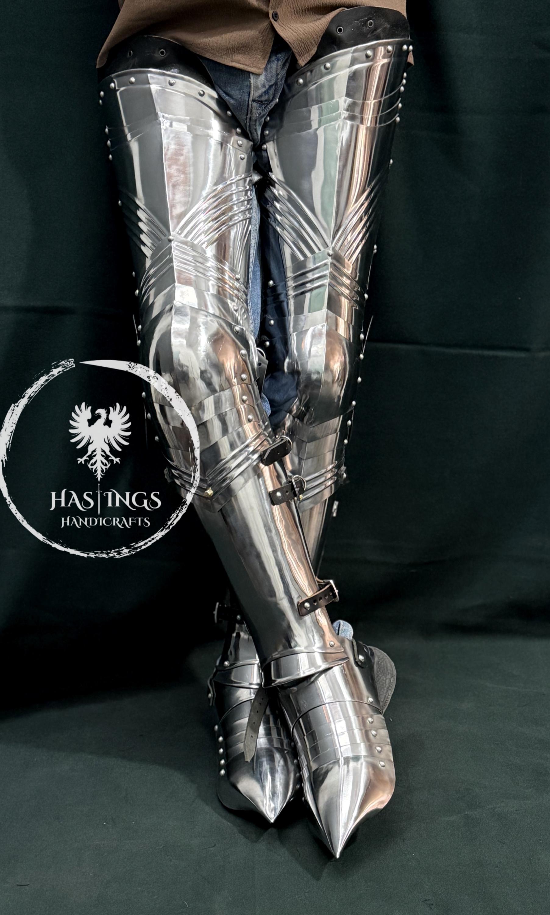 Knight’s Battle-ready Leg Armor Set/medieval Full Plate Leg Armor ...