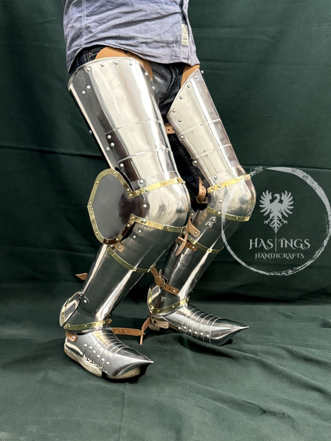 Medieval Steel Warrior Gothic Leg Armor/knight Leg Greaves Set/handmade ...