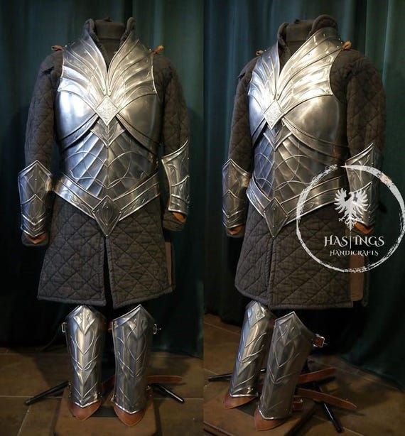 Renaissance Fair Costume Medieval Elven Warrior Costume Set - Green ...
