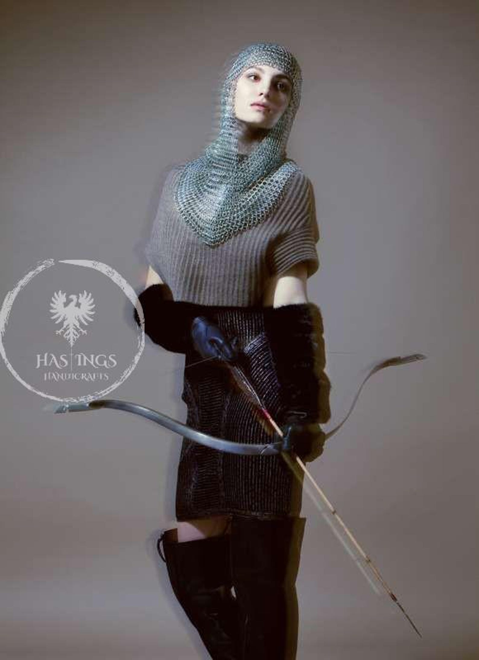 Lady Knight Chainmail Hood Aluminum Butted - Female Knight Chainmail ...