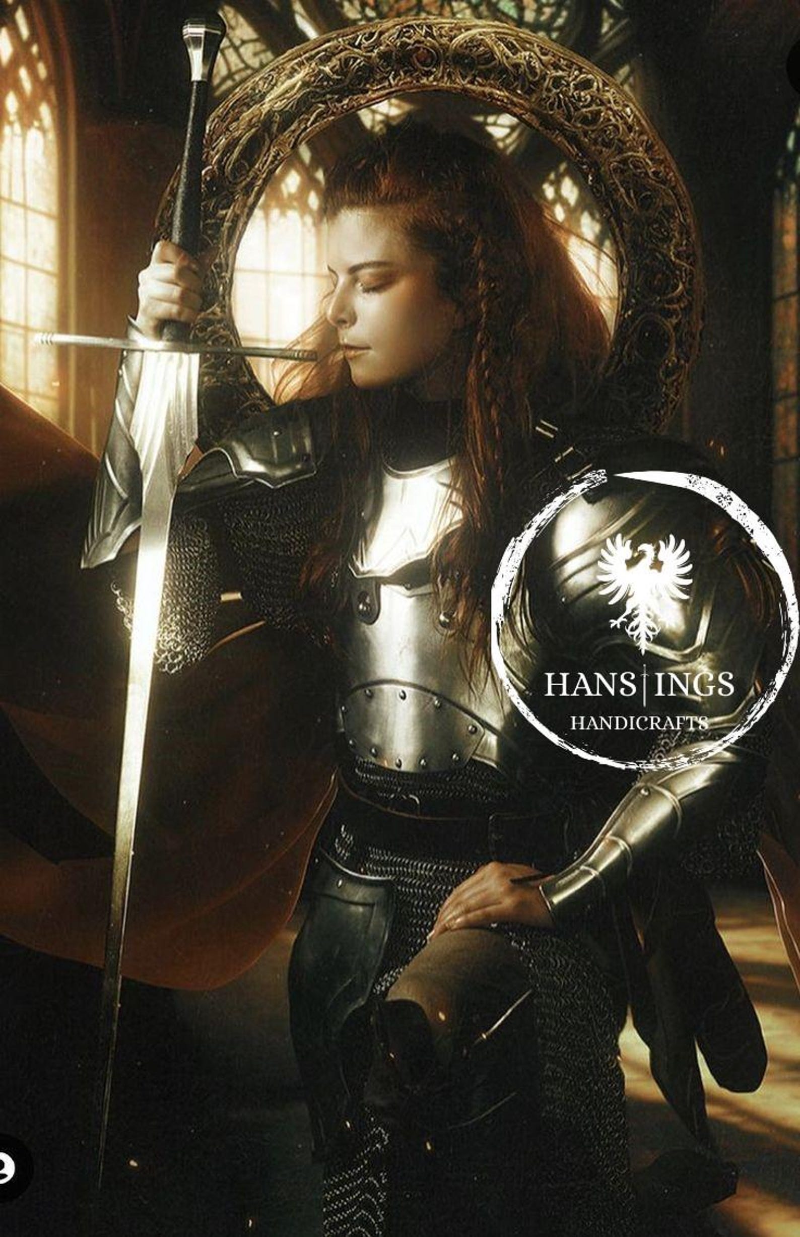 Complete Lady Knight Armor Suit With Cloak/female Knight Full Armor ...