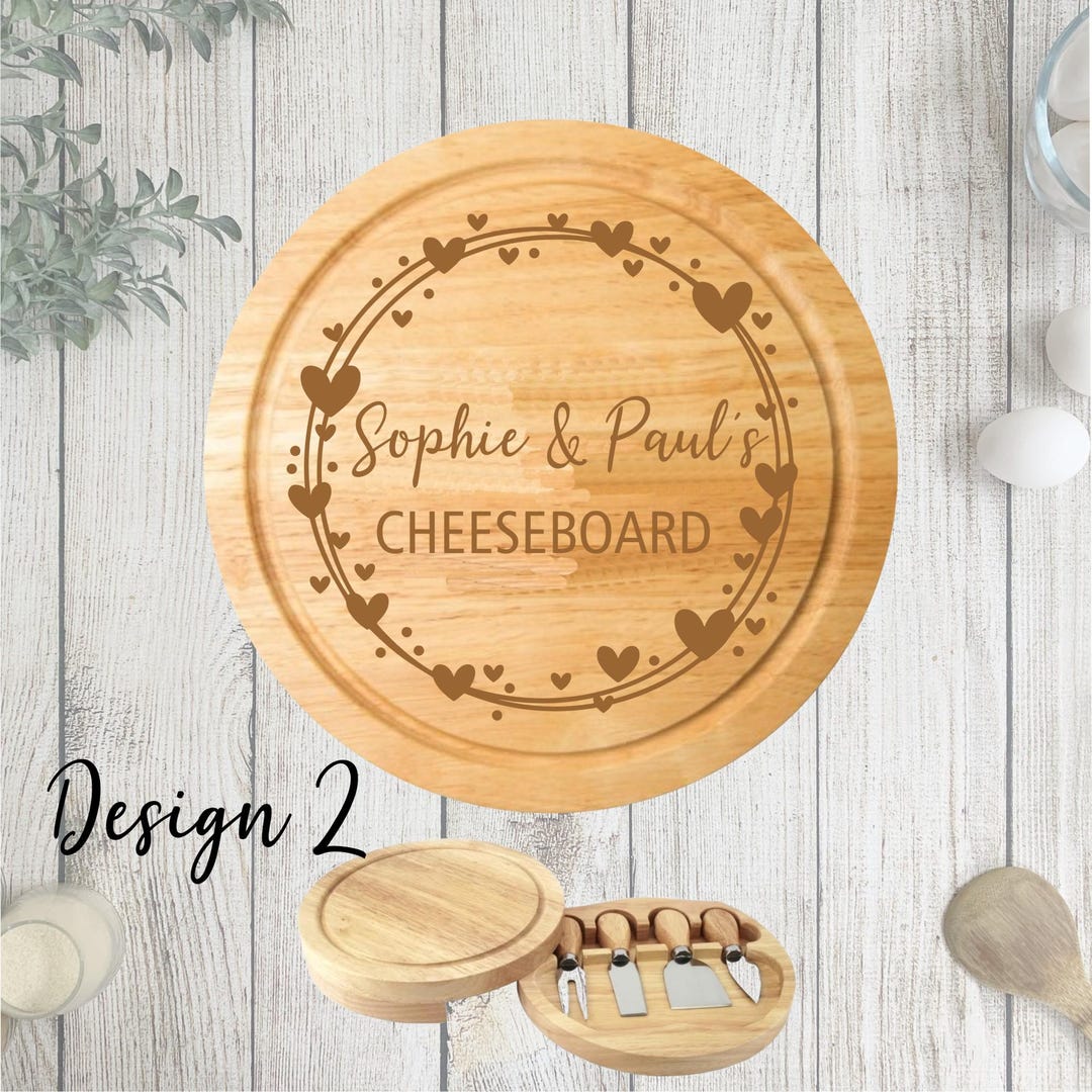 Personalised Cheese Board Set, Custom Engraved Cheese Board, Chopping ...