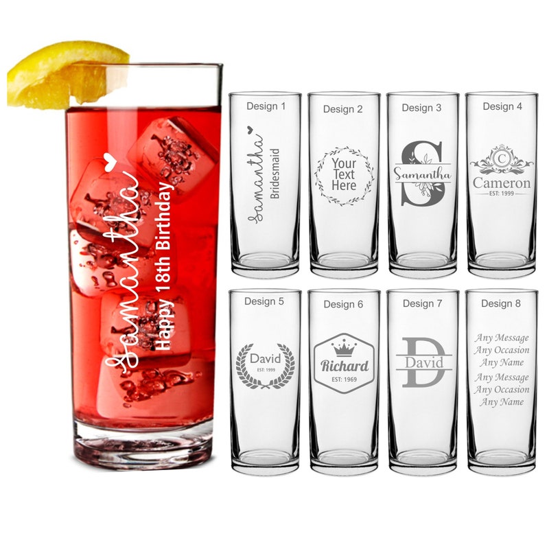 Personalised Glass - Etsy UK