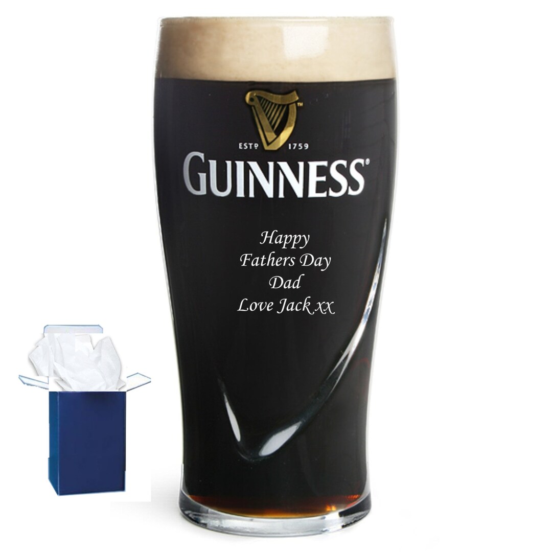 Personalised Engraved Pint Guinness Glass Perfect for Any Guinness ...
