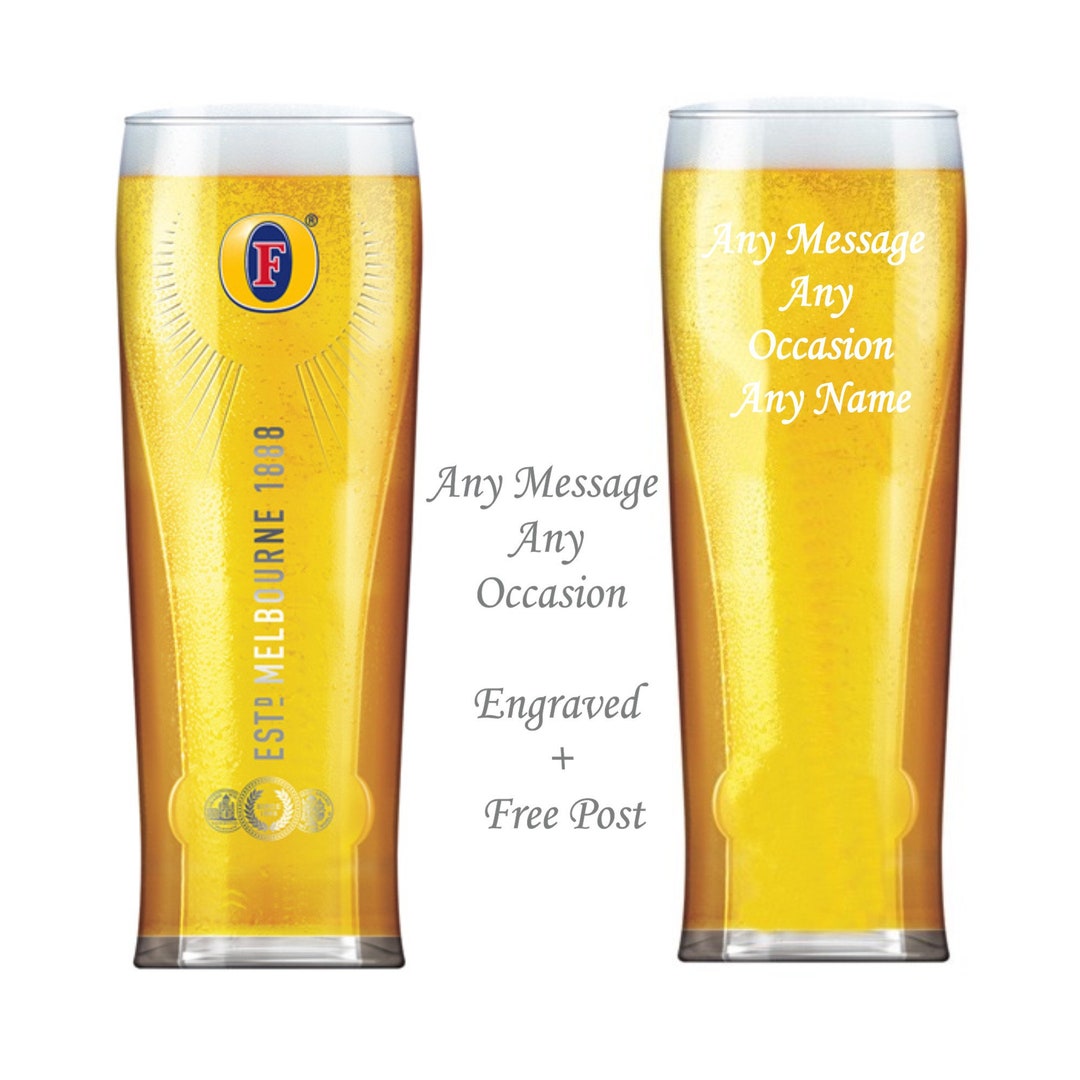 Personalised Engraved Fosters Pint Glass Perfect for Birthdays, Xmas ...
