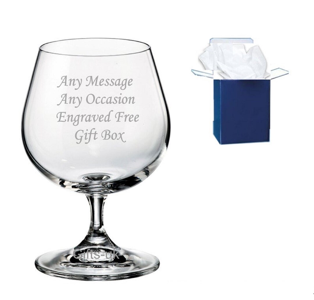 Personalised Engraved Brandy Glass: Custom Baileys or Scotch Gift ...