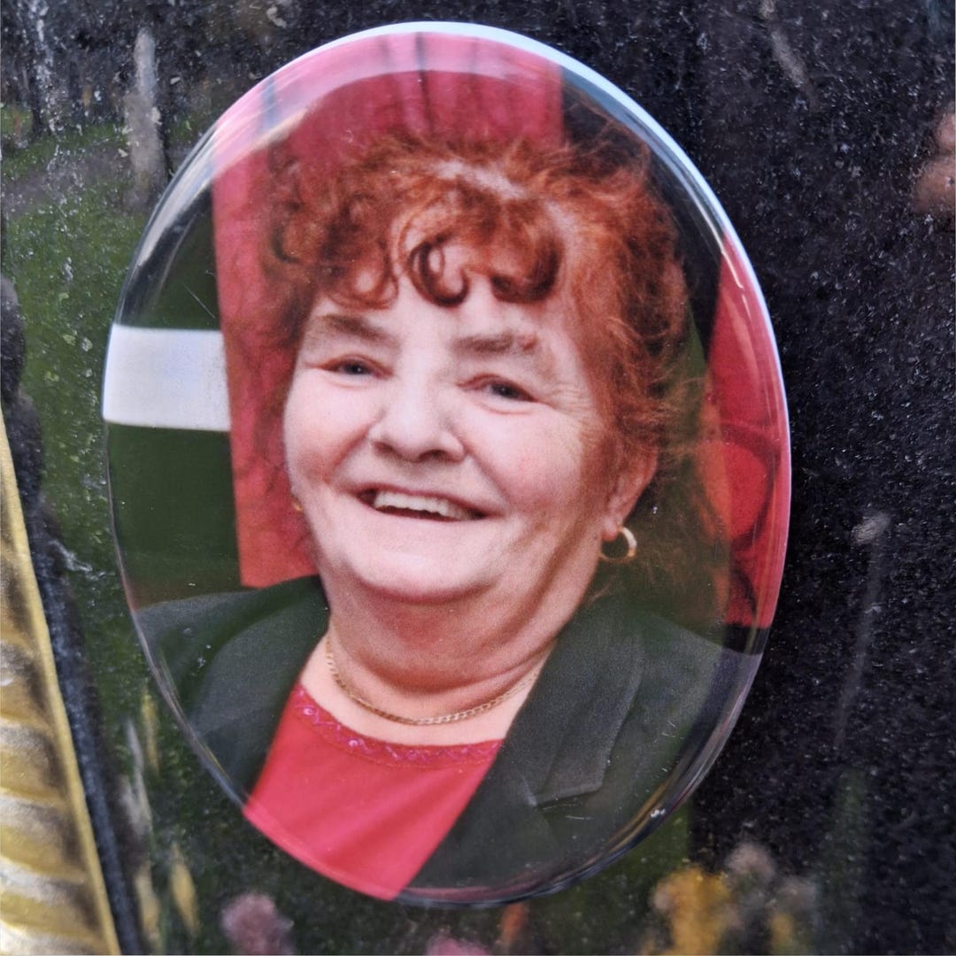 Custom Heart-shaped Ceramic Grave Photo Tile, Memorial Tribute Memorial ...