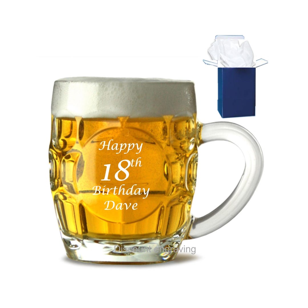 Personalised Beer Tankard Birthday Gift for Men Wedding Groomsman ...